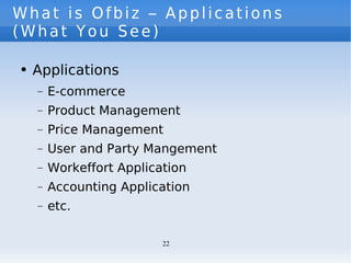 OSDC 2008 Apache Ofbiz Talk | PPT