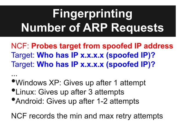 Os detection with arp | PPT