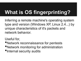 Os detection with arp | PPT