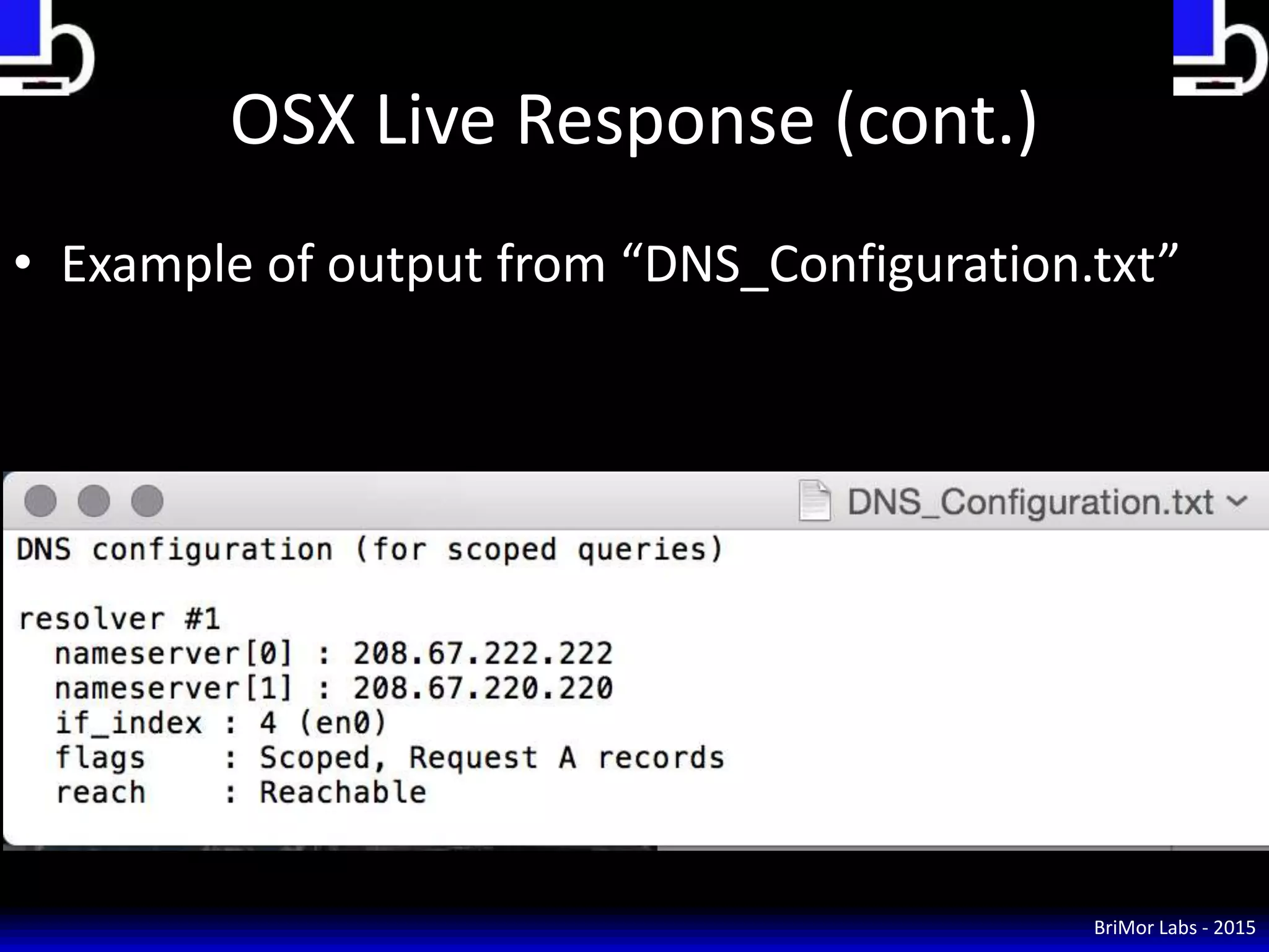 BriMor Labs Live Response Collection - OSDFCON | PPTX