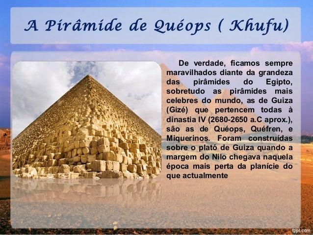 Os diferentes tipos de piramides egipcias