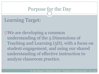 Learning Walks using the 5 Dimensions of Teaching and Learning ...