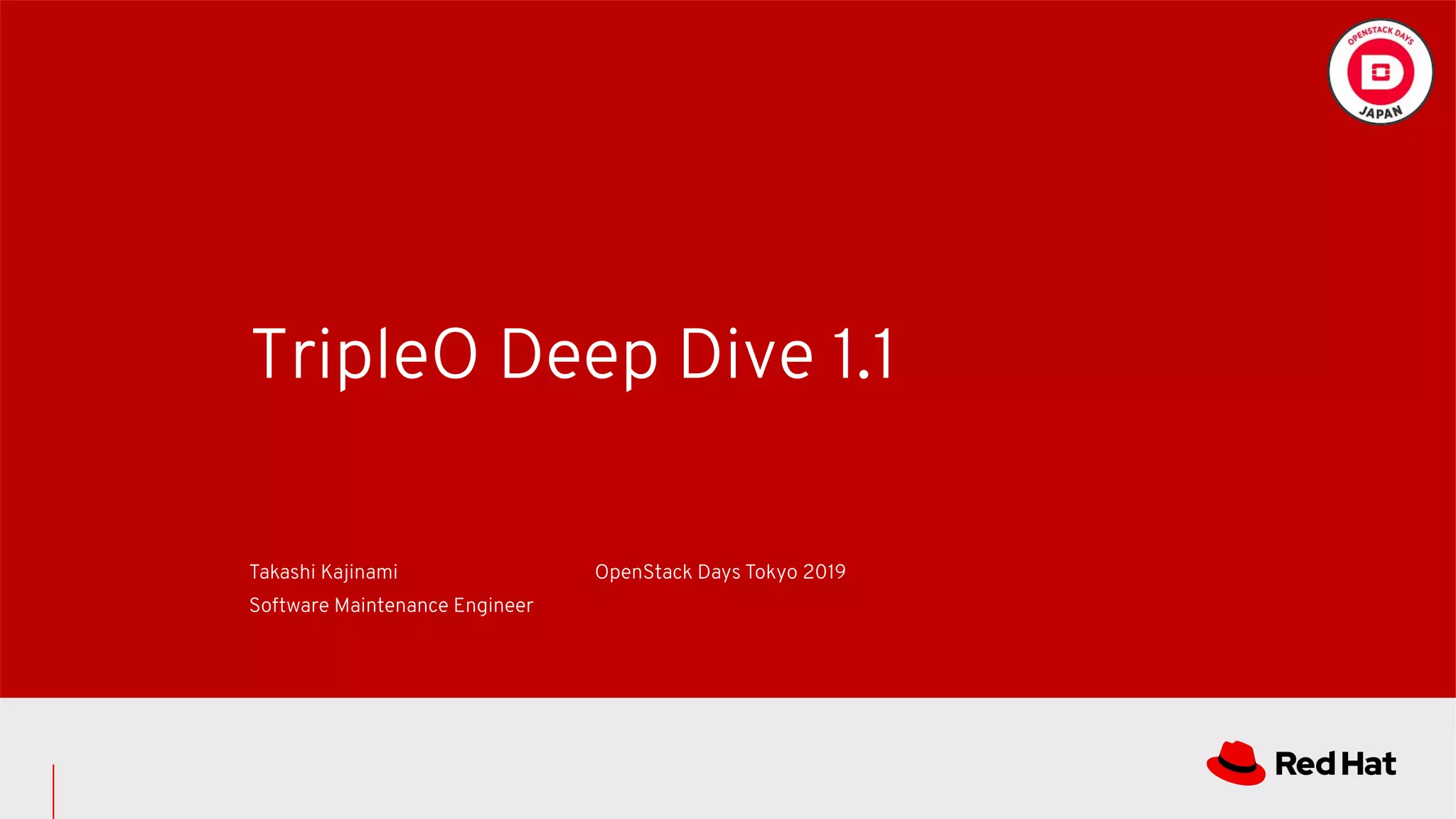 TripleO Deep Dive 1.1 | PPT