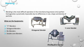 Oral Soild Dosage - Tablet manufacturing flow | PPTX