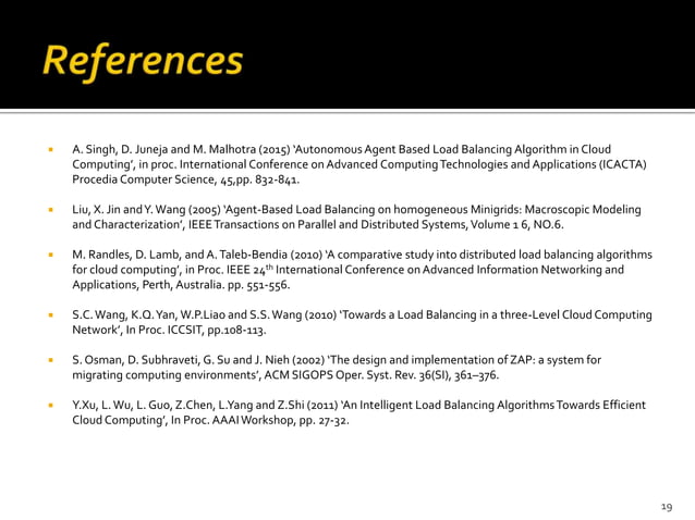 An Efficient Decentralized Load Balancing Algorithm In Cloud Computing Ppt