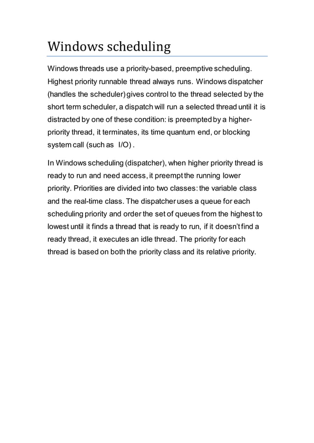 Os examples scheduling | PDF