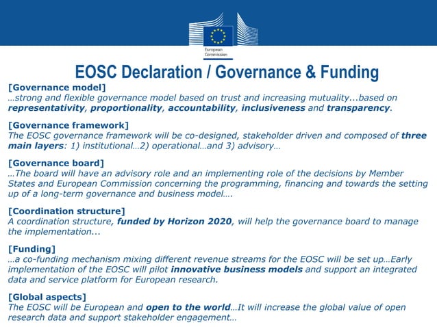 OSFair2017 Workshop | The European Open Science Cloud, the way forward | PPT