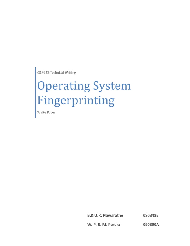 OS Fingerprinting | PDF | Operating Systems | Computer Software and Applications