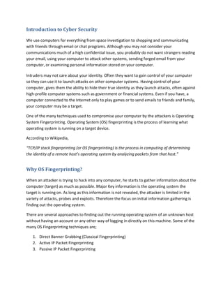 OS Fingerprinting | PDF | Operating Systems | Computer Software and Applications