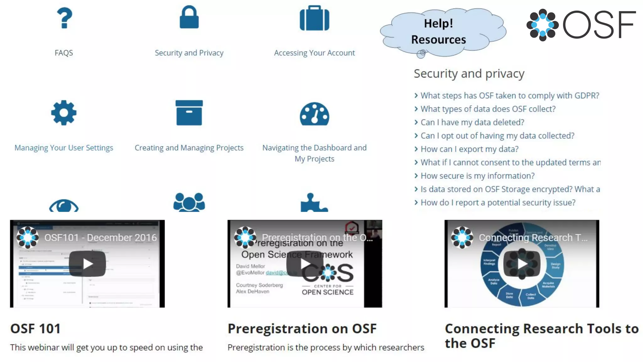 Gear Up!: Technology Lightning Round: Open Science Framework Overview | PPT