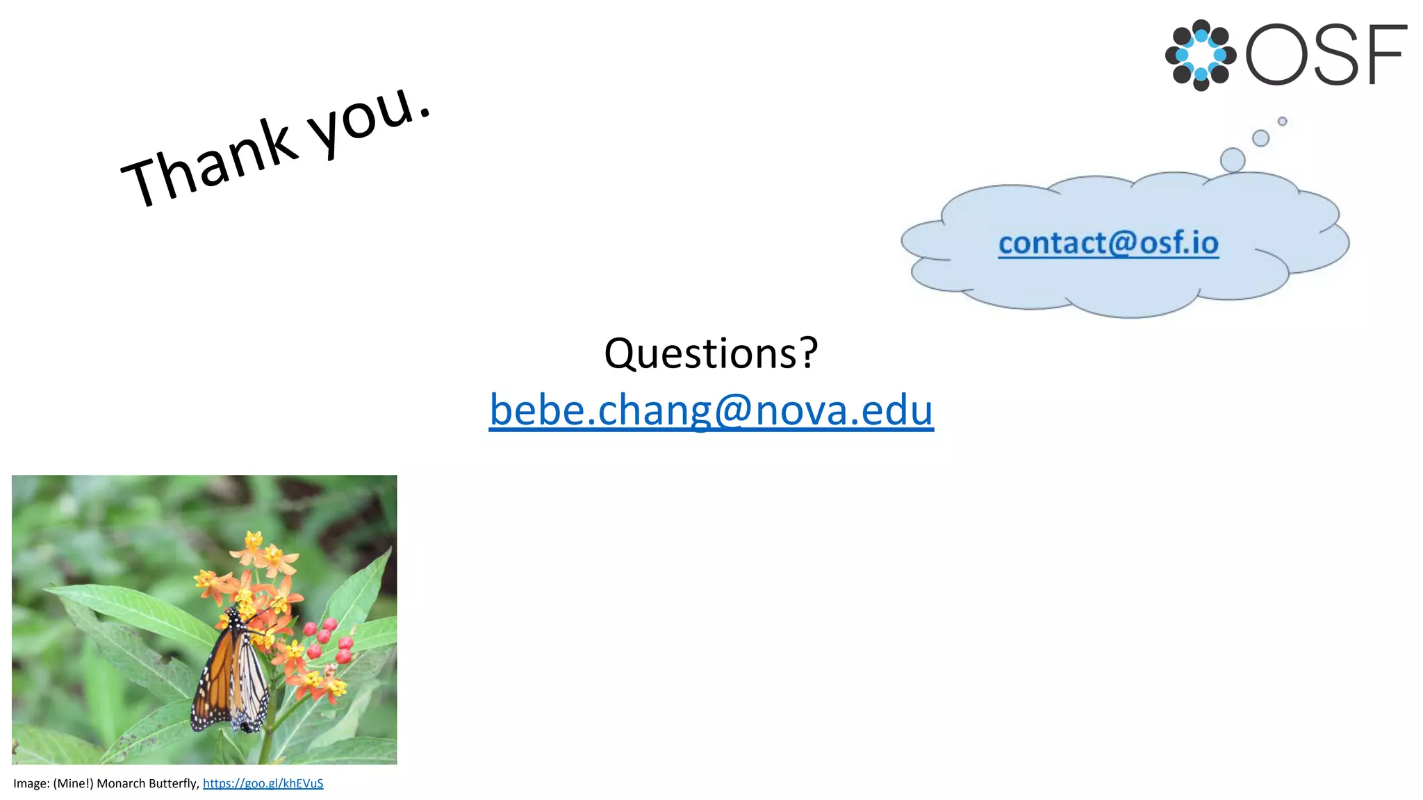 Gear Up!: Technology Lightning Round: Open Science Framework Overview | PPT