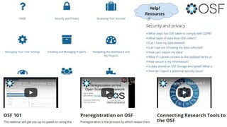 Gear Up!: Technology Lightning Round: Open Science Framework Overview | PPT