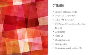 Operating System fo IoT | PDF