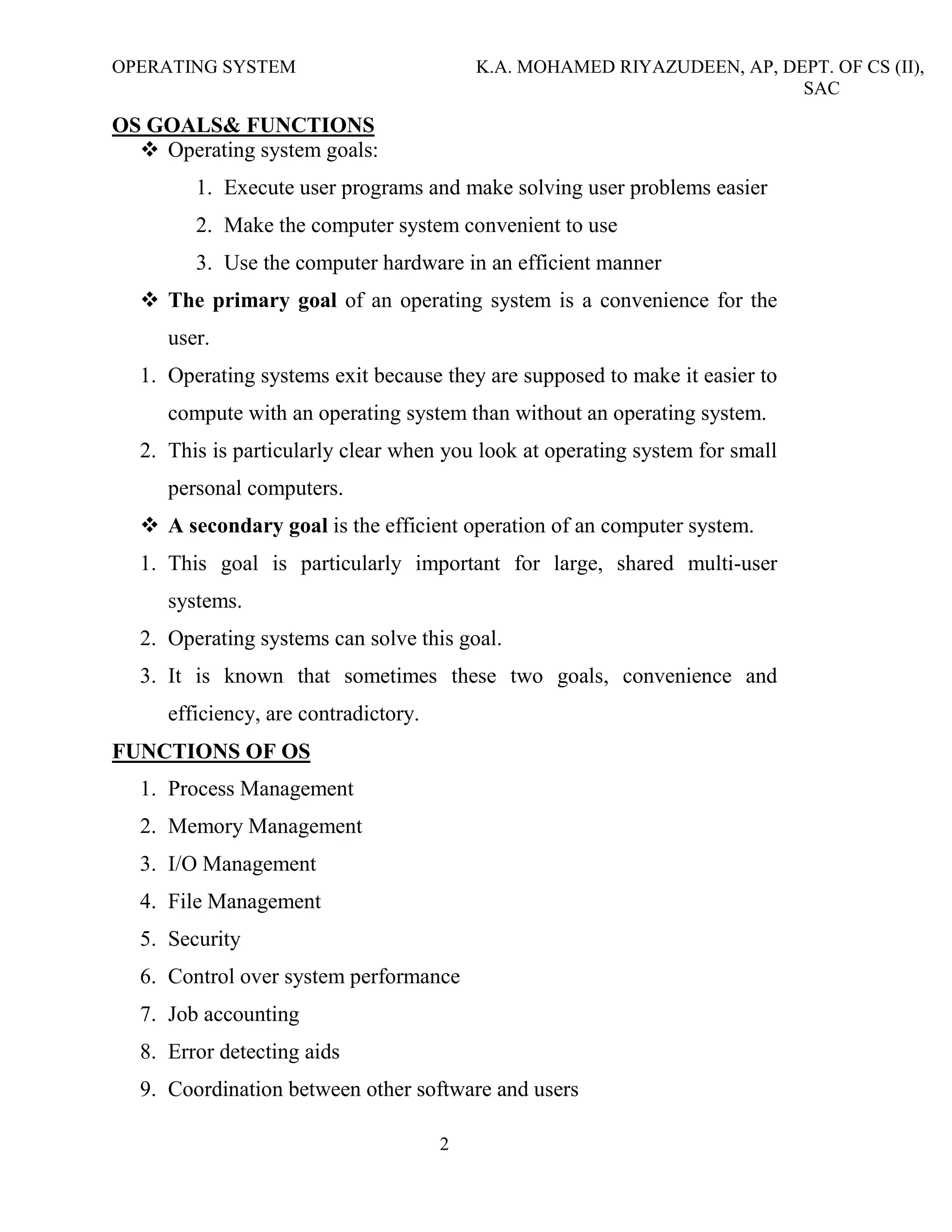 Operating System | PDF