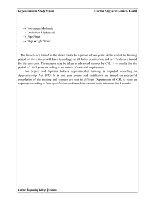 Organisational Study Report of Cochin Shipyard Limited | PDF