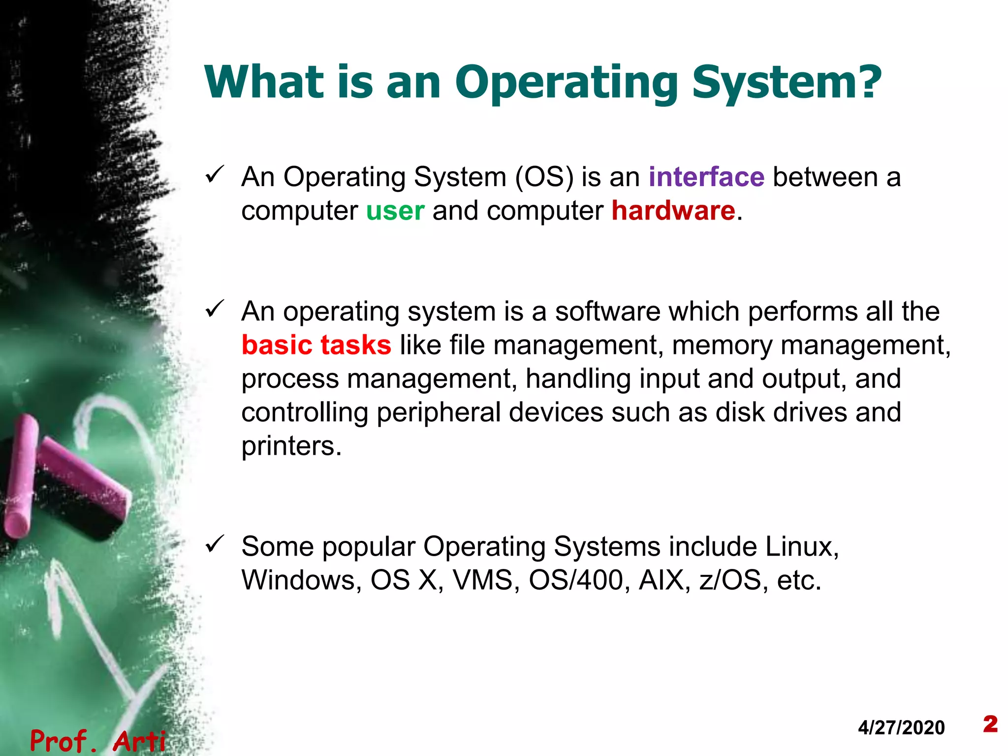 Operating Systems FYBSC IT UNIT I- Introduction to Operating Systems | PPT
