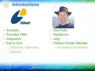 Uma introdução ao Open Geospatial Foundation | PPT