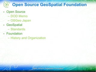 Uma introdução ao Open Geospatial Foundation | PPT