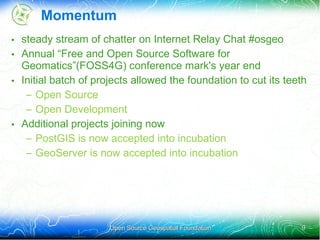 Uma introdução ao Open Geospatial Foundation | PPT