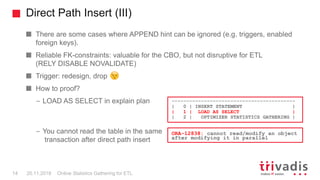 Online Statistics Gathering for ETL | PPT