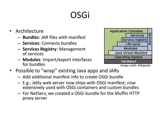 OSGi summary | PPTX