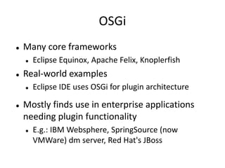 OSGi summary | PPT