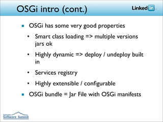Building LinkedIn's Next Generation Architecture with OSGi | PDF | Computer Software and ...