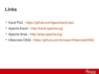 OSGi experiments | PPT
