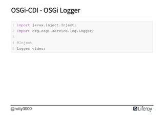 OSGi CDI Integration Specification -- Raymond Augé, Liferay | PDF