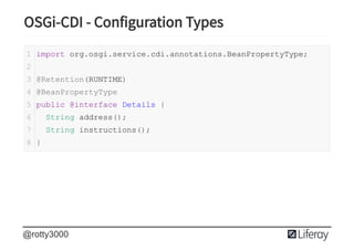 OSGi CDI Integration Specification -- Raymond Augé, Liferay | PDF