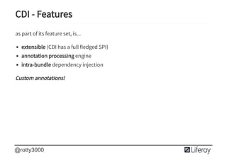 OSGi CDI Integration Specification -- Raymond Augé, Liferay | PDF