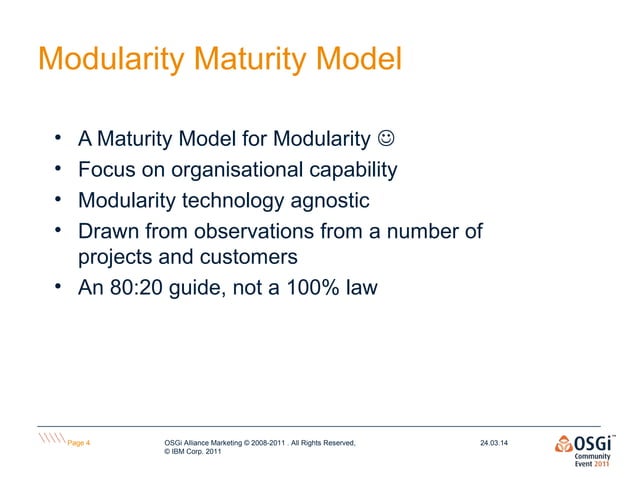 Towards A Modularity Maturity Model Ppt