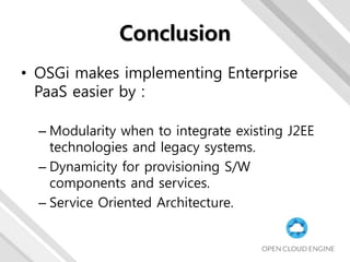 Osgi based cloud system architecture - Open Cloud Engine | PPT