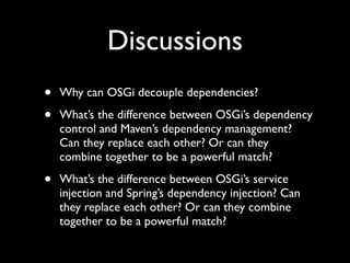 First Touch with OSGi | KEY | Operating Systems | Computer Software and Applications