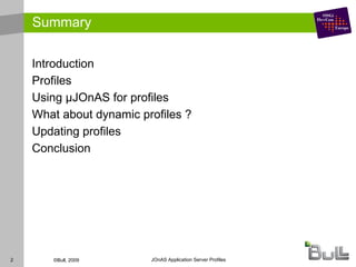JOnAS 5.1 Application Server Profiles | ODP