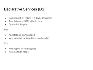 OSGi ecosystems compared on Apache Karaf - Christian Schneider | PPT
