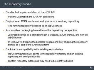 OSGifying the repository | PPT
