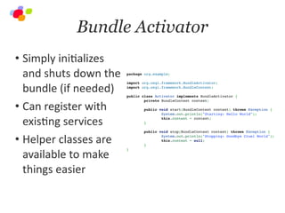 OSGi in 5 minutes | PPT