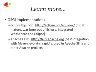 OSGi in 5 minutes | PPT