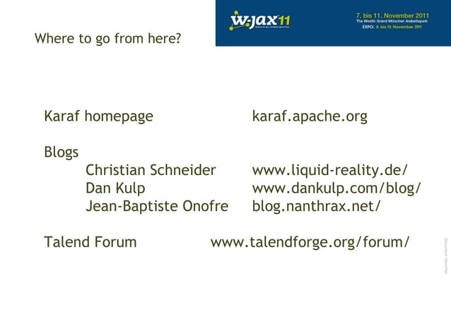W-JAX 2011: OSGi with Apache Karaf | PPT