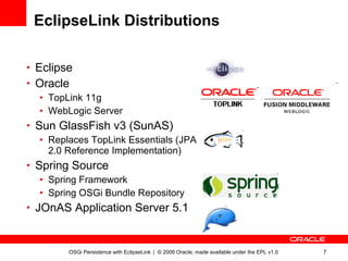OSGi Persistence With EclipseLink | PPT