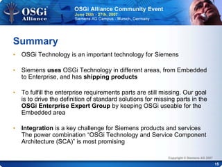 OSGi, Platform for Our Future - Marquart Franz, Principal Engineer ...