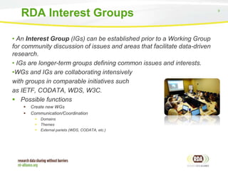 OSGIS: an introduction to the research data alliance | PPTX | Databases | Computer Software and ...