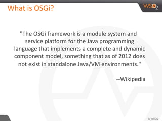 Introduction to OSGi - Part-1 | PPTX | Programming Languages | Computing