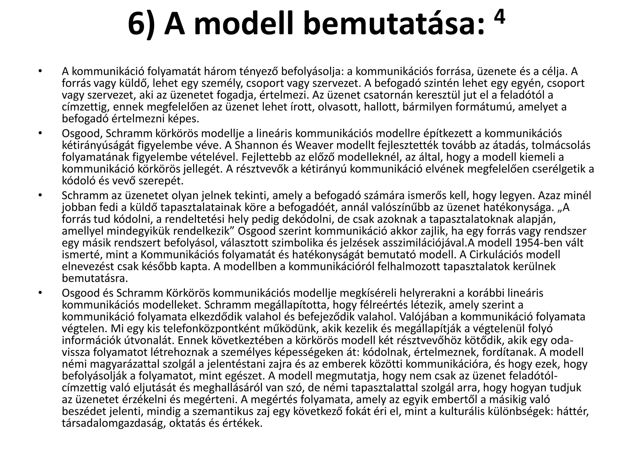 Osgood schramm cirkulációs kommunikációs modell | PPTX