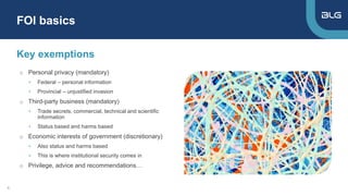 Introduction to FOI law (the law of information) | PPT