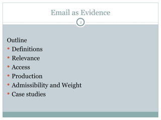 E-Mail as Evidence | PPT