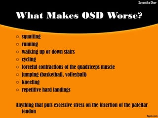 Osgood Schlatter Disease | PPT