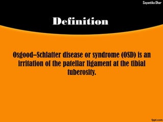 Osgood Schlatter Disease | PPT