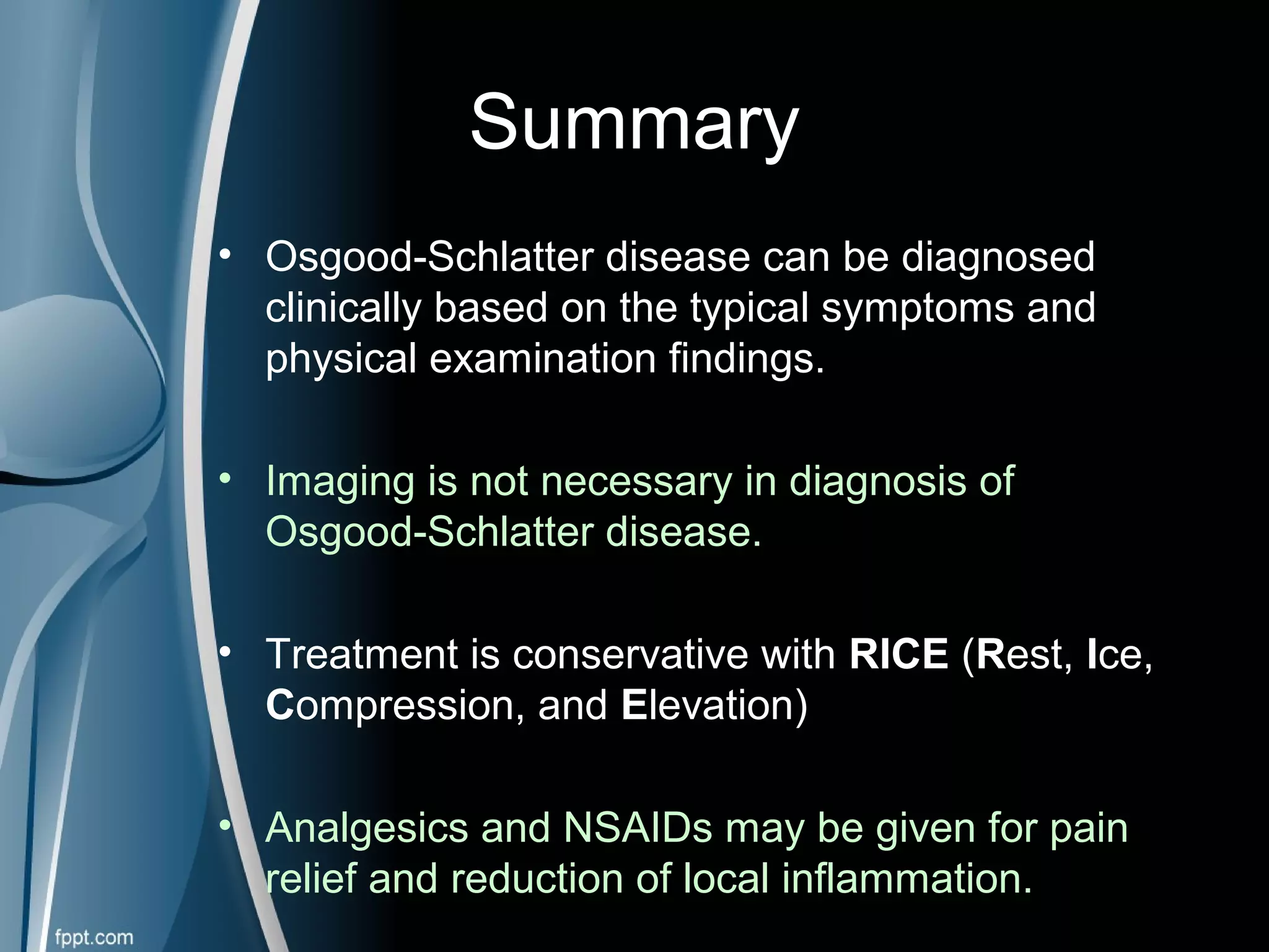 Osgood–Schlatter Disease | PPT